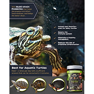Ultra Fresh - Turtle Nutri Stick, Wild Sword Prawn, Calcium & Vitamin D Enriched Aquatic Turtle Food with Probiotics for Picky Turtles, Made from All Natural Ingredients 13.4 oz