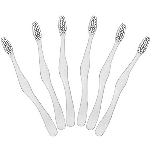 FactorDuty 100 Bulk Toothbrushes Wholesale Manual Disposable Travel Toothbrush Set for Adults or Kids, Medium Soft, Multi-Color, Individually Packaged Oral Tooth Brush. Travel Toiletries Black Bristle