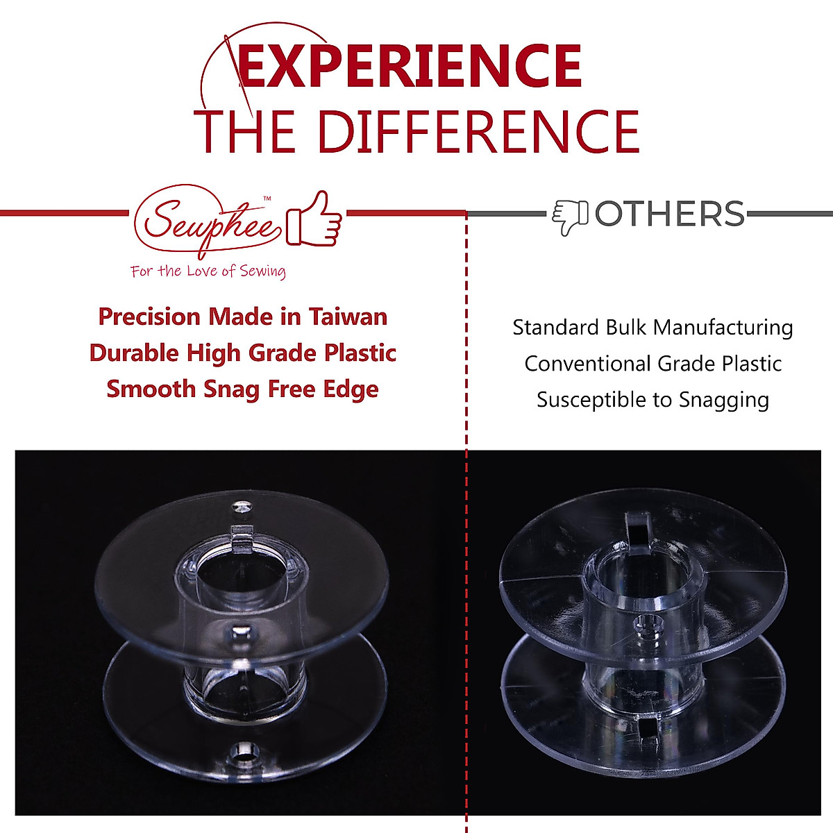 12pcs Bobbins fits Singer Sewing Machine - Class 15 Plastic Bobbins, 81348