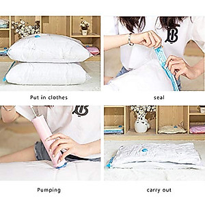 50 Pack Extra Jumbo Double Seal Waterproof Vacuum Storage Bags 52"x47" (130x120cm) Reduces Size by up to 80%