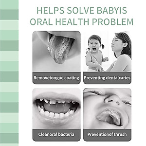 Baby Oral Cleaner Tongue Cleaner Newborn Tongue Cleaner 0-3 Months Baby Tongue Cleaner Baby Tongue Brush Infant Mouth Cleaner 102Pcs+1 Finger Toothbrush with Cases