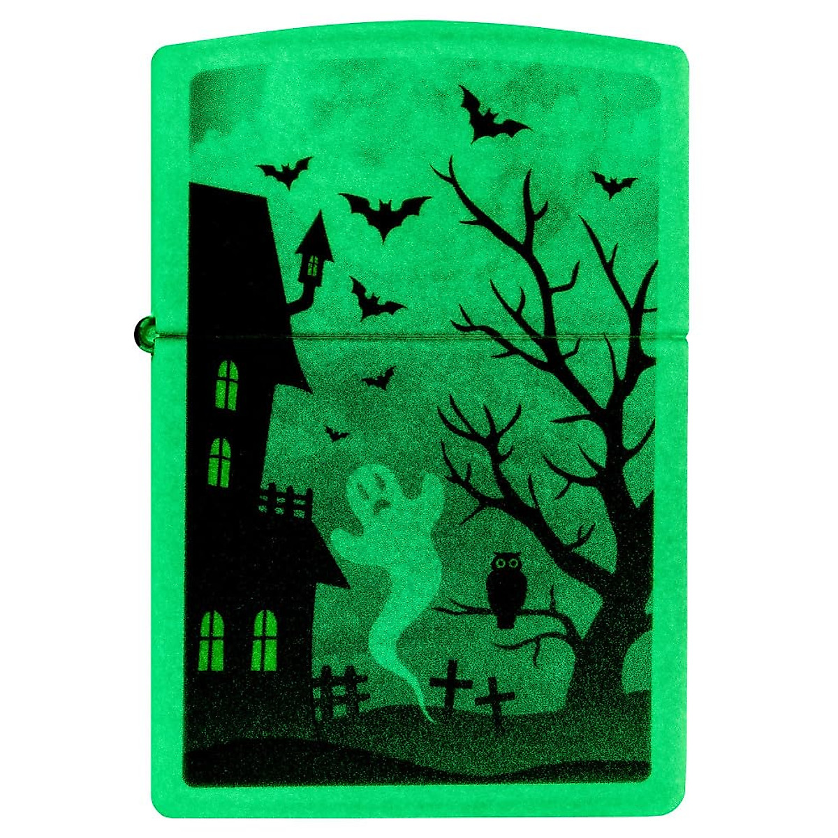 Zippo Spooky Design Glow in The Dark Green Pocket Lighter