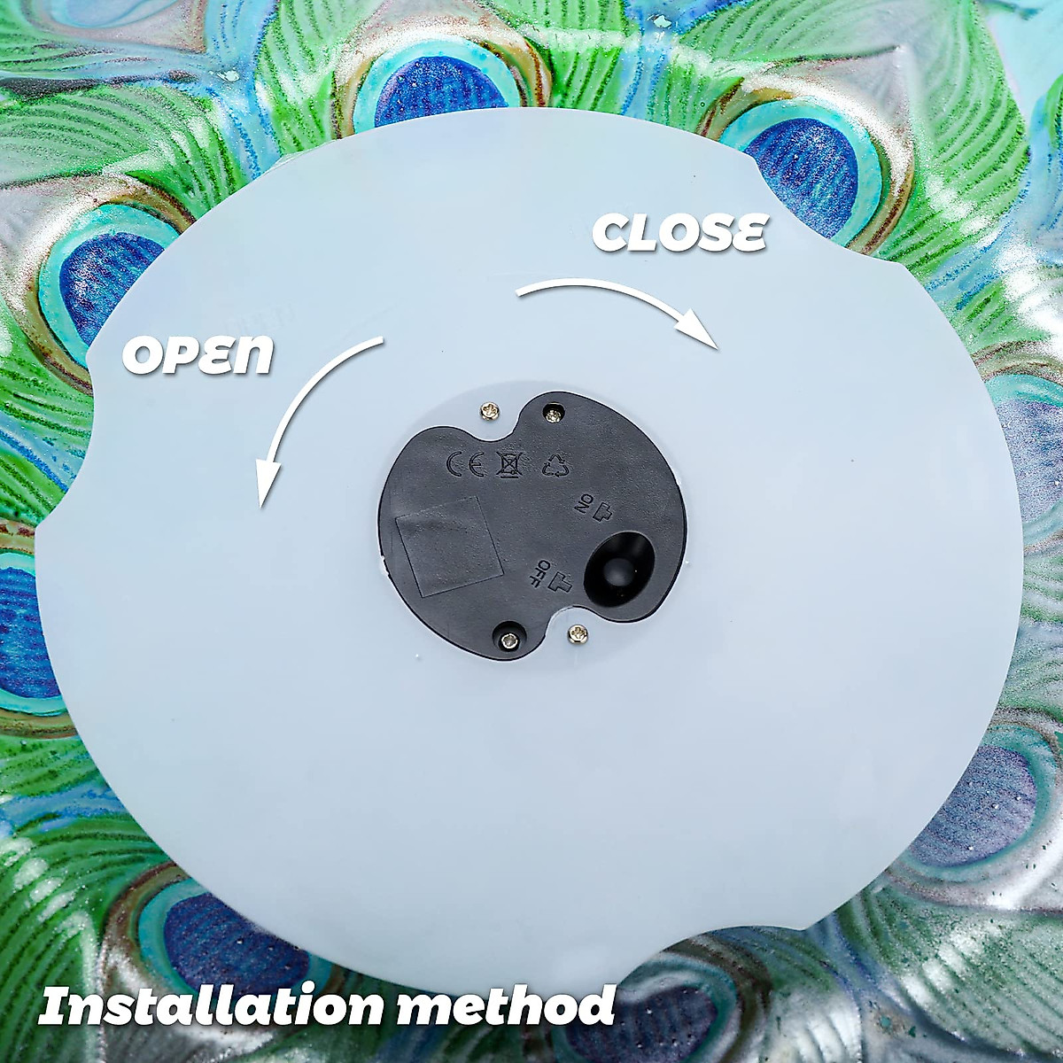 MUMTOP Solar Panels for Bird Bath, 6 Led Solar Power Light Automatically Glow at Night, Waterproof Suitable for Birdbath Outdoor, Yard, Garden Decoration