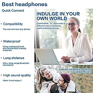 Wireless Earbuds,Bluetooth 5.1 Earbuds in Ear with Noise Cancelling Mic,Hi-Fi Stereo Bluetooth Headphones 30H Playtime IPX6 Waterproof Earphones,Pop-ups Auto Pairing Headset for Sport Home Office