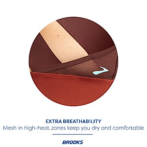 Brooks Women's Interlace Sports Bra for High Impact Running, Workouts & Sports with Maximum Support - Copper/Run Raisin - 30 A/B