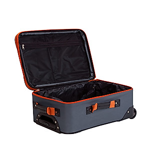 Rockland Journey Softside Upright Luggage Set, Charcoal, 4-Piece (14/19/24/28)