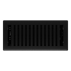 Imperial RG3439 Montezuma Decorative Floor Register, 4 x 10-Inch, Black Iron