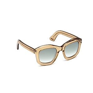 Tom Ford Square Sunglasses TF582 Julia-02 45P Transparent Champagne 50mm FT0582