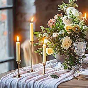 20 Packs Ivory Taper Candles 10 Inch Tall Unscented Dripless Dinner Candlesticks for Wedding Party Home - 8 Hour Burn Time