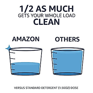 Amazon Basics Concentrated Liquid Laundry Detergent, Free & Clear, 110 loads, 82.5 Fl Oz (Previously Solimo)