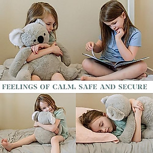 BAM + Crew Big Stuffed Animals - 16" Distributed 4lbs Koala Large Stuffed Animal for Adults & Kids - A Cuddly Koala Bear Cute Plush Toy Pillow, Gifts for Adults, Kids, Boys and Girls