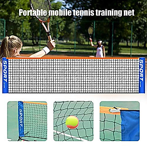 Portable Tennis Net,Foldable Badminton Net for Playing Pickleball,Kids Volleyball,Soccer,Sport Training Net for Indoor Outdoor Backyard Lawn,Court,Beach,Driveway (No Poles Included)