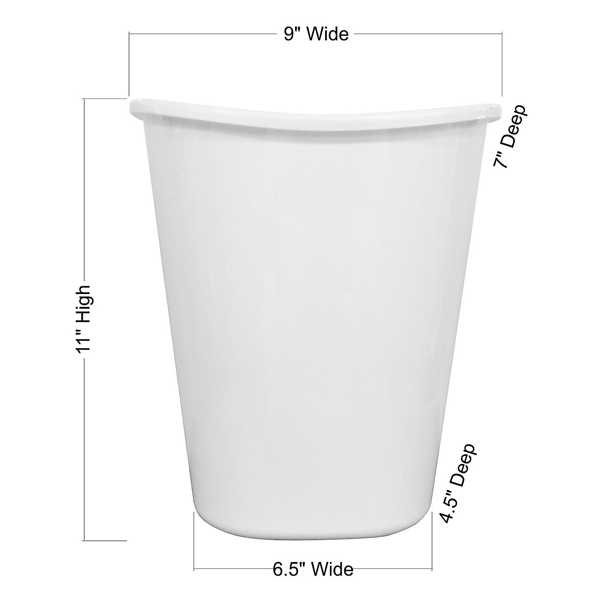 RNK Shops Personalized Princess Waste Basket - Double Sided (White)