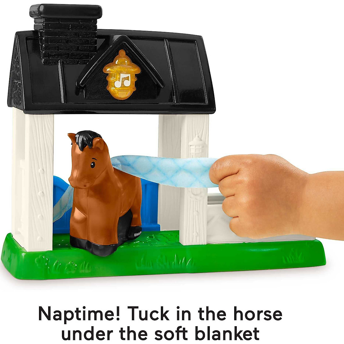 Fisher-Price Little People Toddler Toy Horse Stable Playset with Lights Sounds & Figure for Preschool Pretend Play Kids Ages 1+ Years