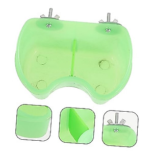 BESPORTBLE Box Bird Food Box Bird Cage Bird Feeders Pet Supplies Bird Food Dispenser Convenient Bird Feeder Bird Feeding Cup Bird Food Bowl Parrot Food Container Plastic Light Green