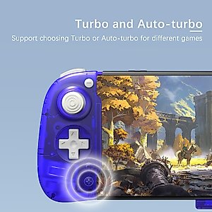 RetroFlag Switch Handheld Controller,Switch Split Pad Pro Controller with Hall Effect Sensing Joystick, Switch Accessory Ergonomic Grip Backbone One Pad Compact,Dual Vibration Auto-turbo - Purple