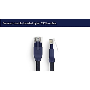 Amazon eero CAT6a Ethernet cable - Supports 10 gigabit+ speeds, 6 inch, 1-pack, Midnight Blue