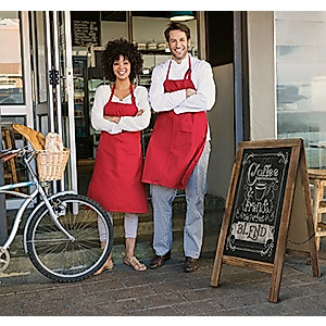 HBCY Creations 40" x 20" Rustic Brown Solid Pine Wood A-Frame Magnetic Chalk Board Sign, Menu Chalkboard, Framed Chalkboard, Outdoor Sign, Standing Chalkboard, Sandwich Board