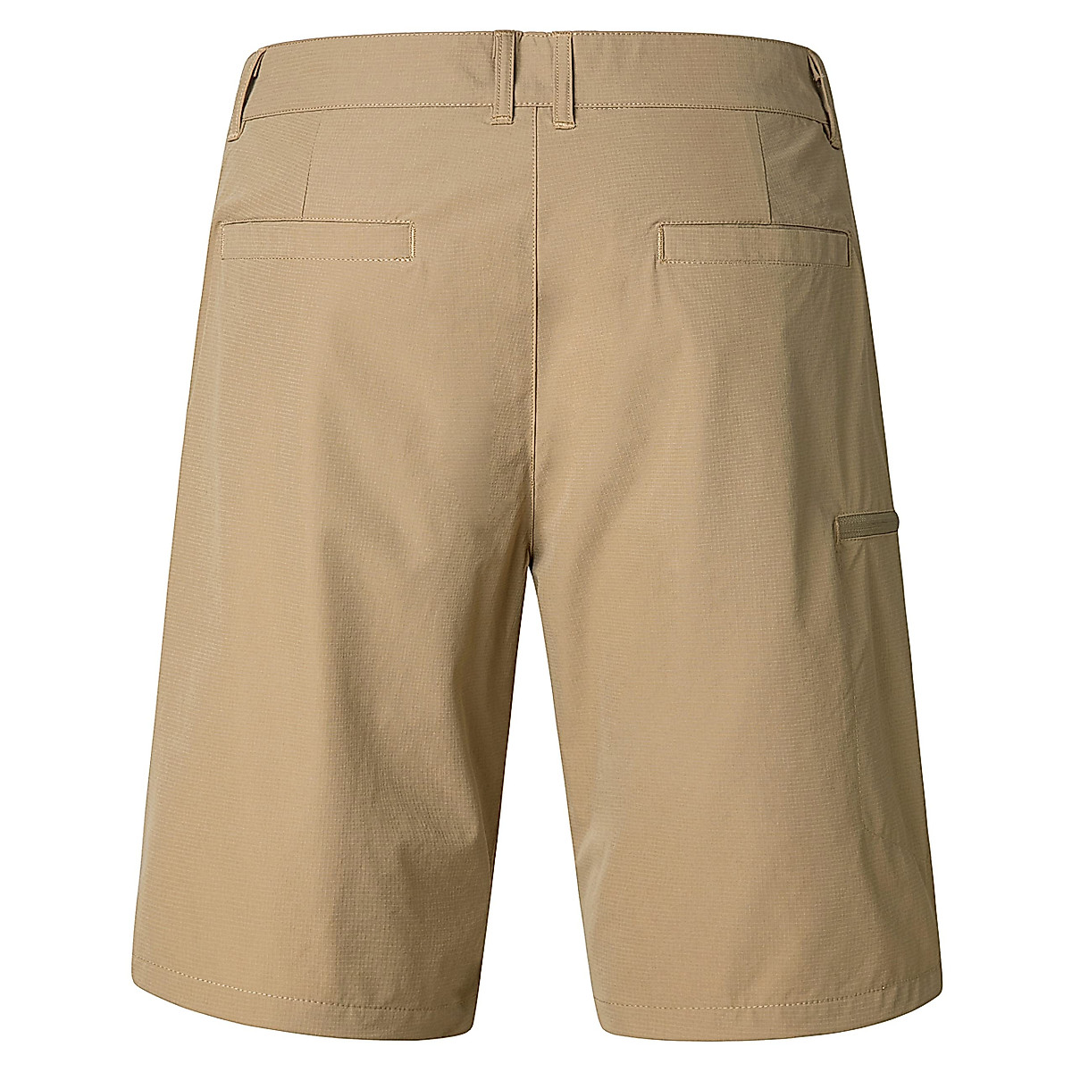 Derminpro Men's Classic Fit Stretch Nylon Waterproof Golf Shorts with Zip Pockets Khaki XX-Large