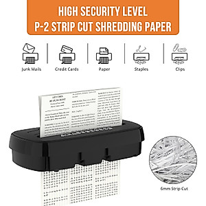 Paper Shredder, 10-Sheet Strip Cut with 3.17-Gallon Basket, P-2 Security Level, 3-Mode Design Shred CD and Credit Card, Durable&Fast with Jam Proof System, Paper Shredder for Home Office (ETL)