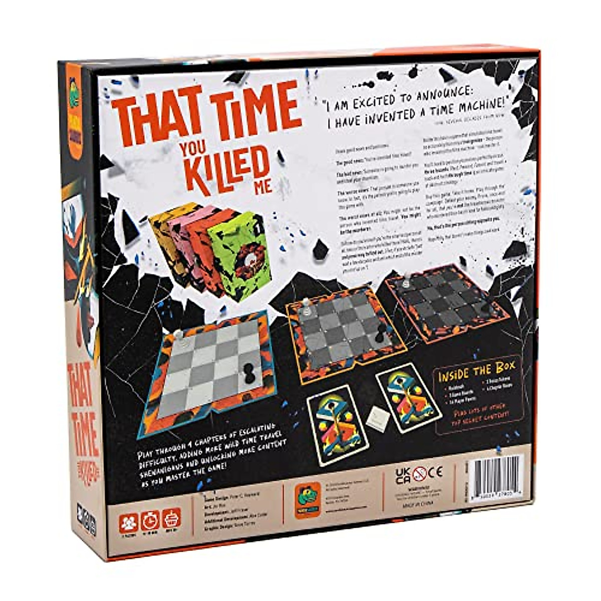 That Time You Killed Me Board Game - A Unique Narrative Game of Time Travel and Rivalry! Sci-Fi Strategy Game for Kids and Adults, Ages 14+, 2 Players, 15-30 Minute Playtime, Made by Pandasaurus Games