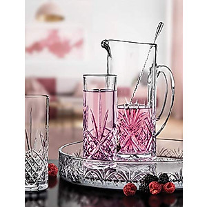 Godinger Beverage Pitcher Carafe, Cocktail Bar Mixing Glass - Dublin Collection, 34oz