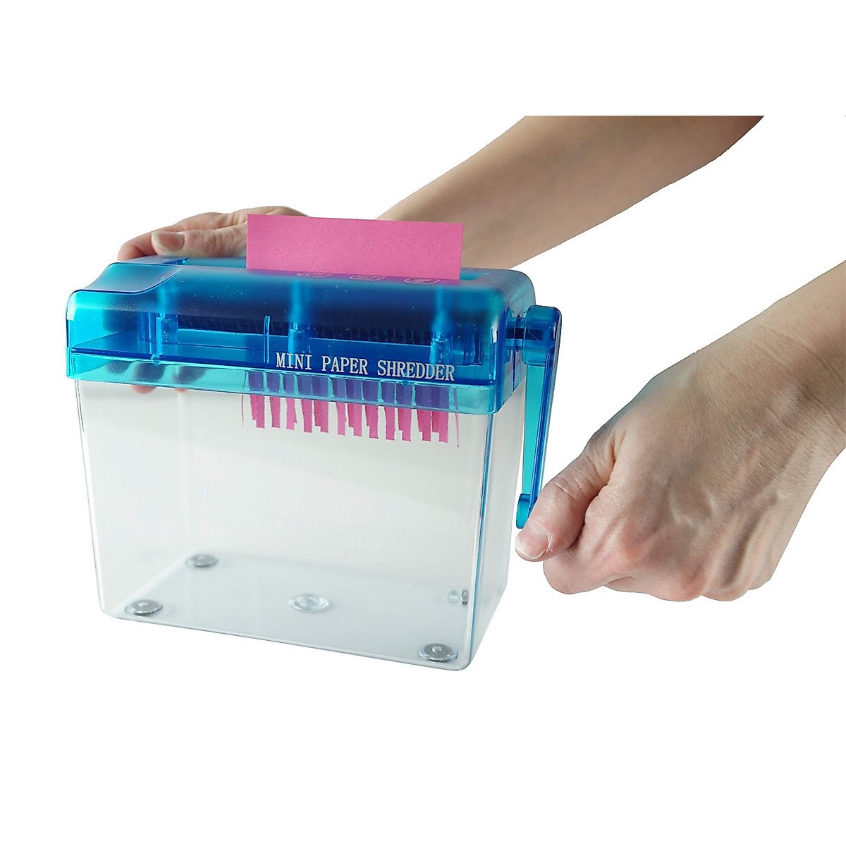 HOME-X Hand Crank Paper Document Shredder, Office and Teaching Supplies