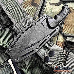 Tactical Knife Hunting Knife Survival Knife 9" Full Tang Fixed Blade Knives Camping Accessories Camping Gear Survival Kit Survival Gear And Equipment Tactical Gear 80213 (Silver)