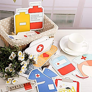 Whaline 2 Pcs Nurse Banner Nurse Garland Nurse Graduation Party Banner RN Bunting Banner Garland Nursing Grad Party Home School Theme Party Hanging Decoration Supplies