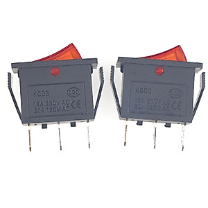 HSF 2PCS 120927-24 Rocker Switch Lighted On Off 120 Volt for Electric Fireplaces FMI Desa On-Off Lighted