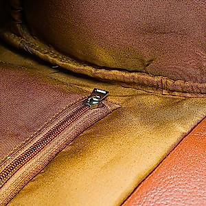 Cowhide Print Fur Leather Diaper Backpack Rucksack Casual Daypacks Brown & White