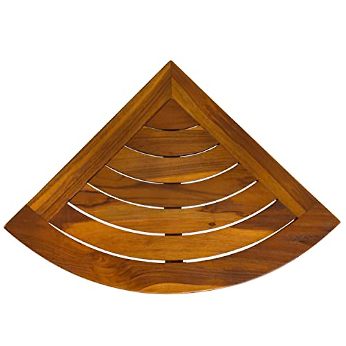 ALATEAK Corner Wood Bath Spa Shower Stool Table Bench Shelf Storage Fully Assembled