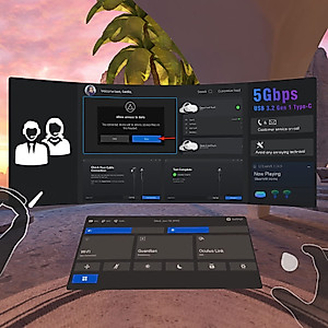 VR Link Cable for Meta Oculus Quest 2 / Quest Pro, 16FT (5M) Virtual Reality Headset Cord Access PC VR and Steam VR Games, USB 3.2 Gen 1 High Speed Data Transfer Brings You Smooth, HD VR experience