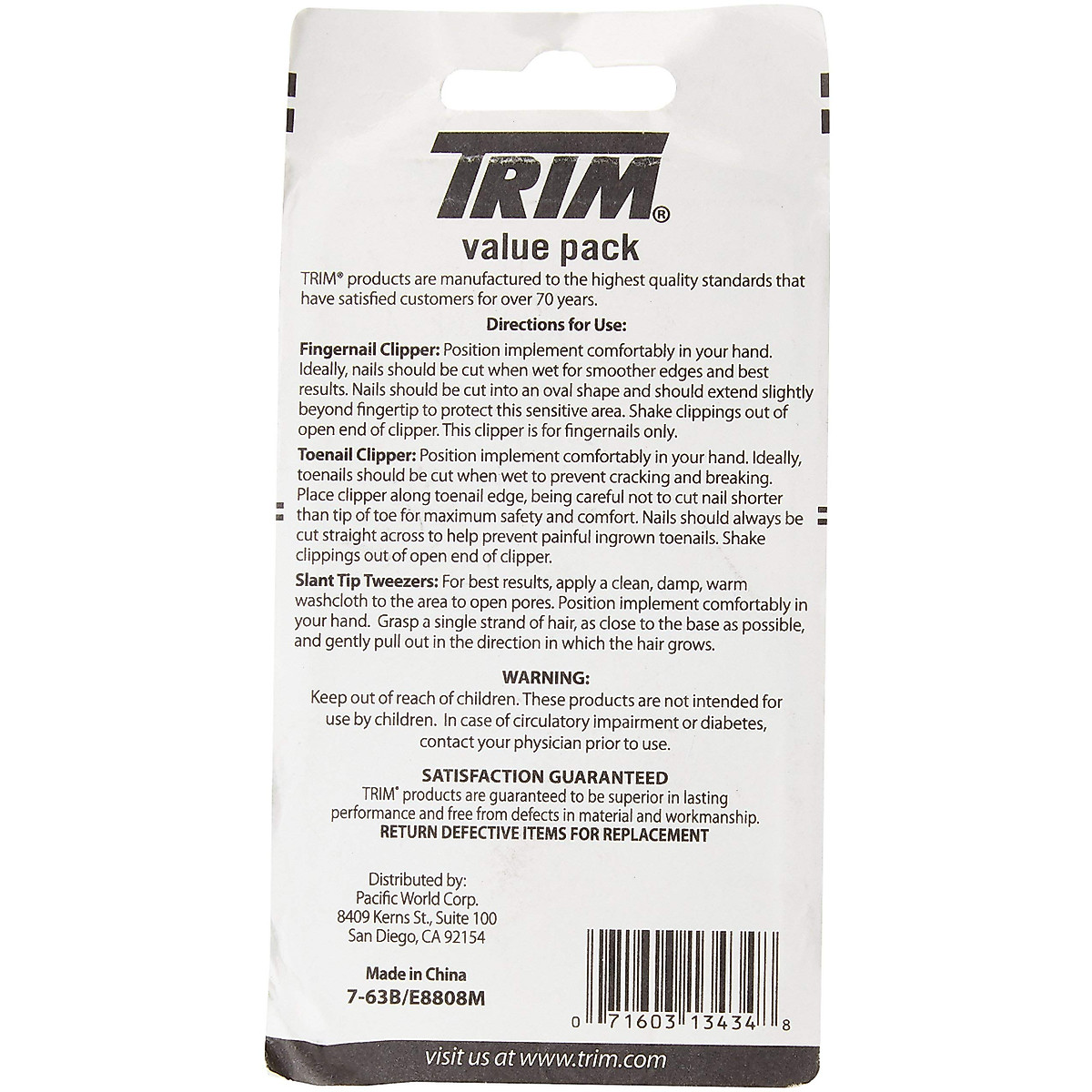 Trim Toenail Clipper + Fingernail Clipper + Slant Tip