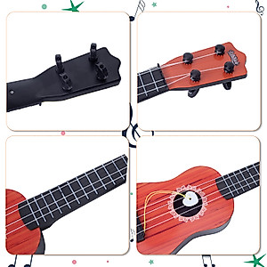 YOLOPLUS+ 17 Inch Toddler Ukulele Guitar Toy 4 Strings Mini Guitar for Kids - Children Musical Instruments Educational Learning Toy (17 inch Rose Wood Color)