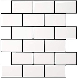 Art3d Subway Tiles Peel and Stick Backsplash (10 Tiles, Thicker Design)