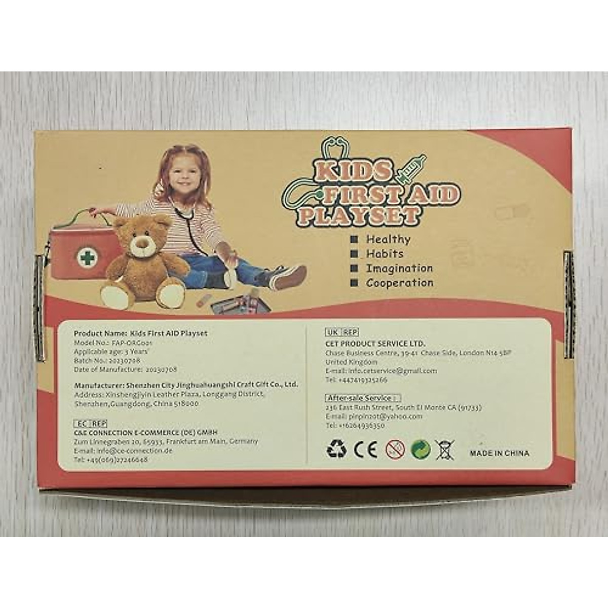 EFO SHM Doctor Kit for Kids, 34 Pcs Kids Doctor Playset kit for Toddlers 3-5 with Medical Storage Bag & Real Stethoscope, for Boys and Girls Fun Role Playing Game, Doctor Play for Kids Toddlers