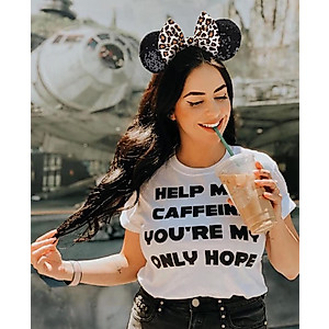 WOVOWOVO Mouse Ear Bow Headbands, Glitter Halloween Hairbands for Women Girls Princess Decoration Christmas Party Cosplay Costume, 2 Pcs