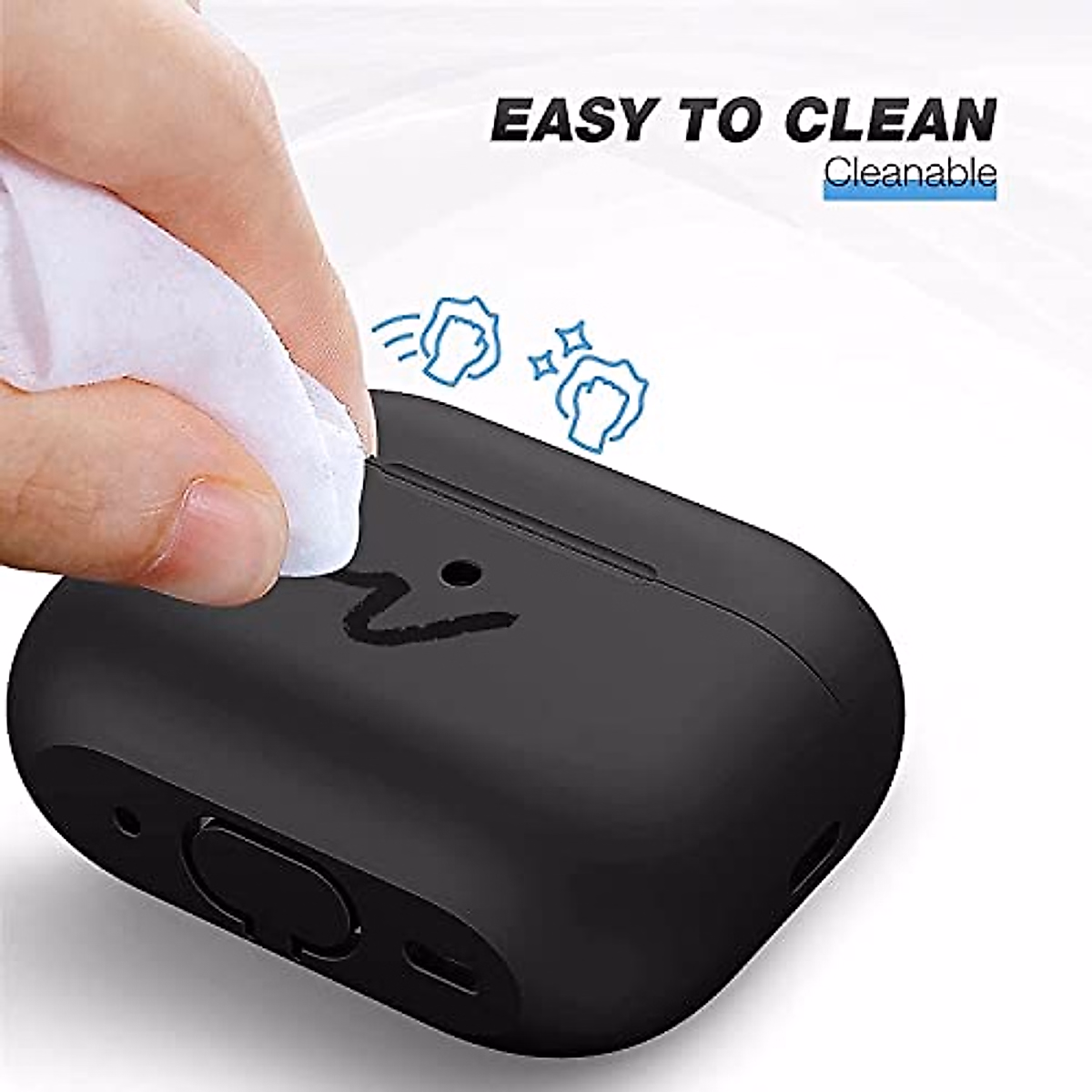 DOMDAI Airpods Pro 2 (2nd Generation) Silicone Case Cover 2022. Soft Silicone Skin Cover Shock-Absorbing Protective Case with Keychain for Airpods Pro 2 Case [ Front LED Visible ] (Purple)