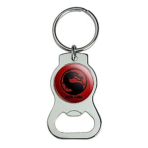 GRAPHICS & MORE Mortal Kombat Symbol Keychain with Bottle Cap Opener