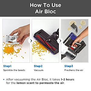 Clean & Block Vacuum Odor Eliminator and Air Freshener for Vacuum Bin and Canister, Safe and effective sterilization solution for home, office, carpet (6 Pack)