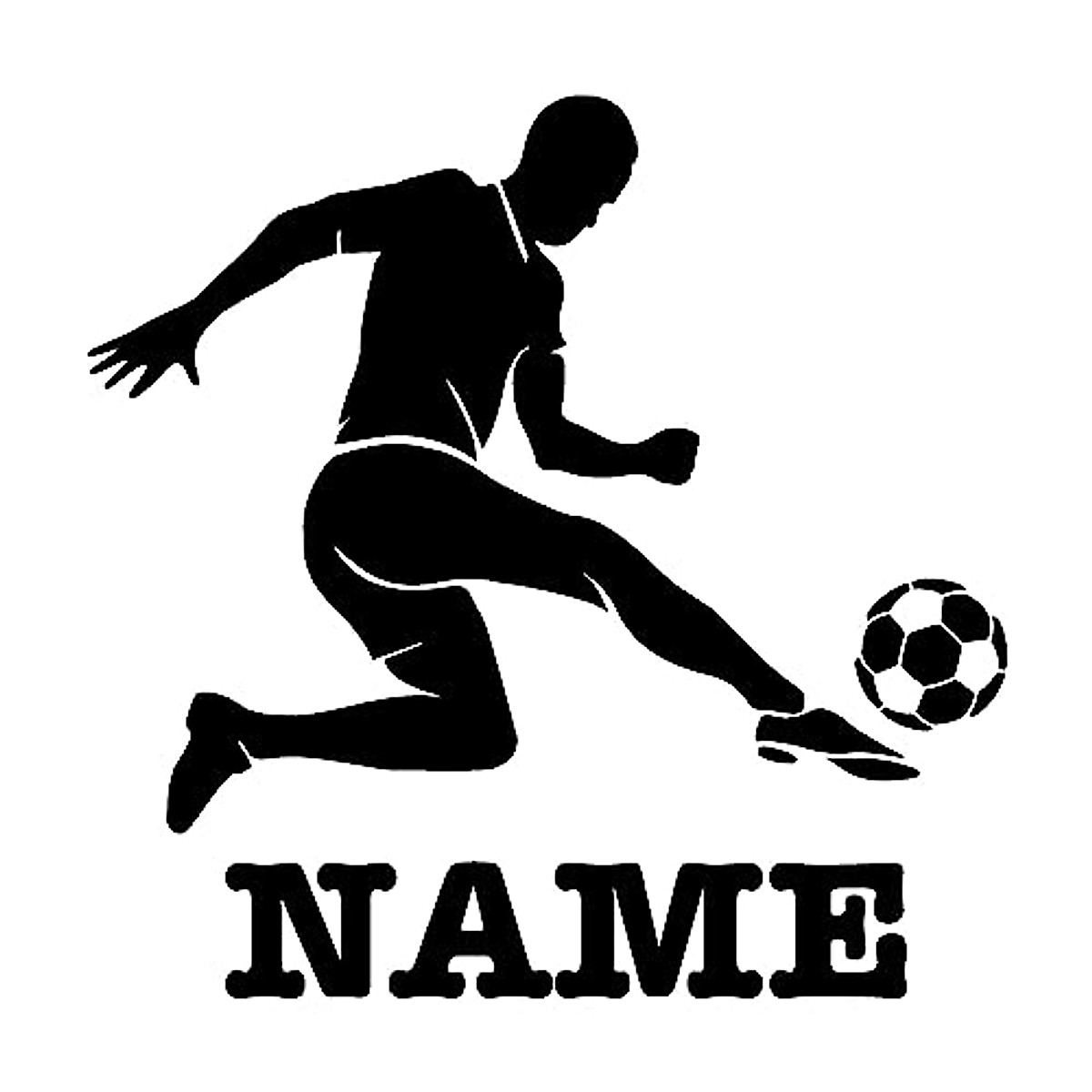 Personalized Soccer Player Wall Decal - Perfect Sports Decor for Boys Bedroom or Soccer Room - Soccer Wall Stickers and Decals for Customized Soccer Wall Decor and Football Fans