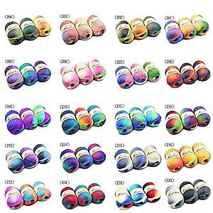 3 Rolls Rainbow Crochet Yarn Skeins Soft Wool Crochet Yarn for Knitting and Crafts, Multicolored Gradient Skeins Sweater Scarf Crafting Woven Skeins Warm Home Tools