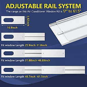 BAPHILE Portable Air Conditioner Window Kit, Adjustable Universal Window Vent Kit for AC Unit, Vertical or Horizontal Sliding Window Kit Plate for 5.1’’/13 cm AC Exhaust Hose