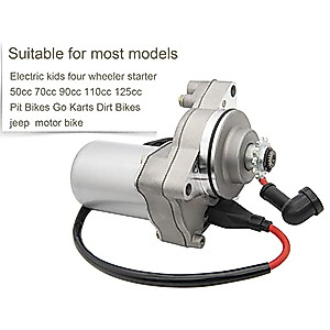 3 Bolt Starter Compatible for 125cc 110cc 100cc 90 cc 70cc 50cc Tao Tao ATV Dirt Bike Go Karts Four Wheeler Pit Bike 3 Bolt Starter Motor with Line