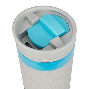 COOL GEAR 2 Pack 20oz Amelia Coffee Travel Mug with Spill Resistant Slider Lid - Blue/Black
