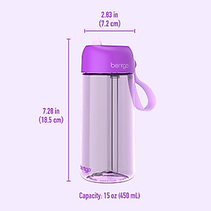 Bentgo® Kids Lunch Box Water Bottle - New & Improved 2023 (Purple)