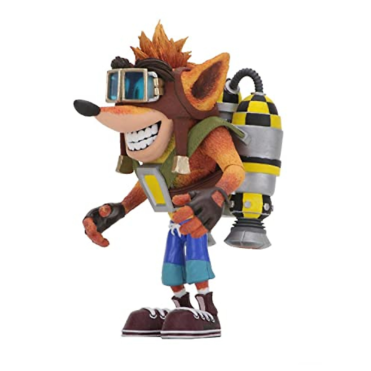 NECA - Crash Bandicoot 7" Scale Action Figure ? Deluxe Crash with Jetpack