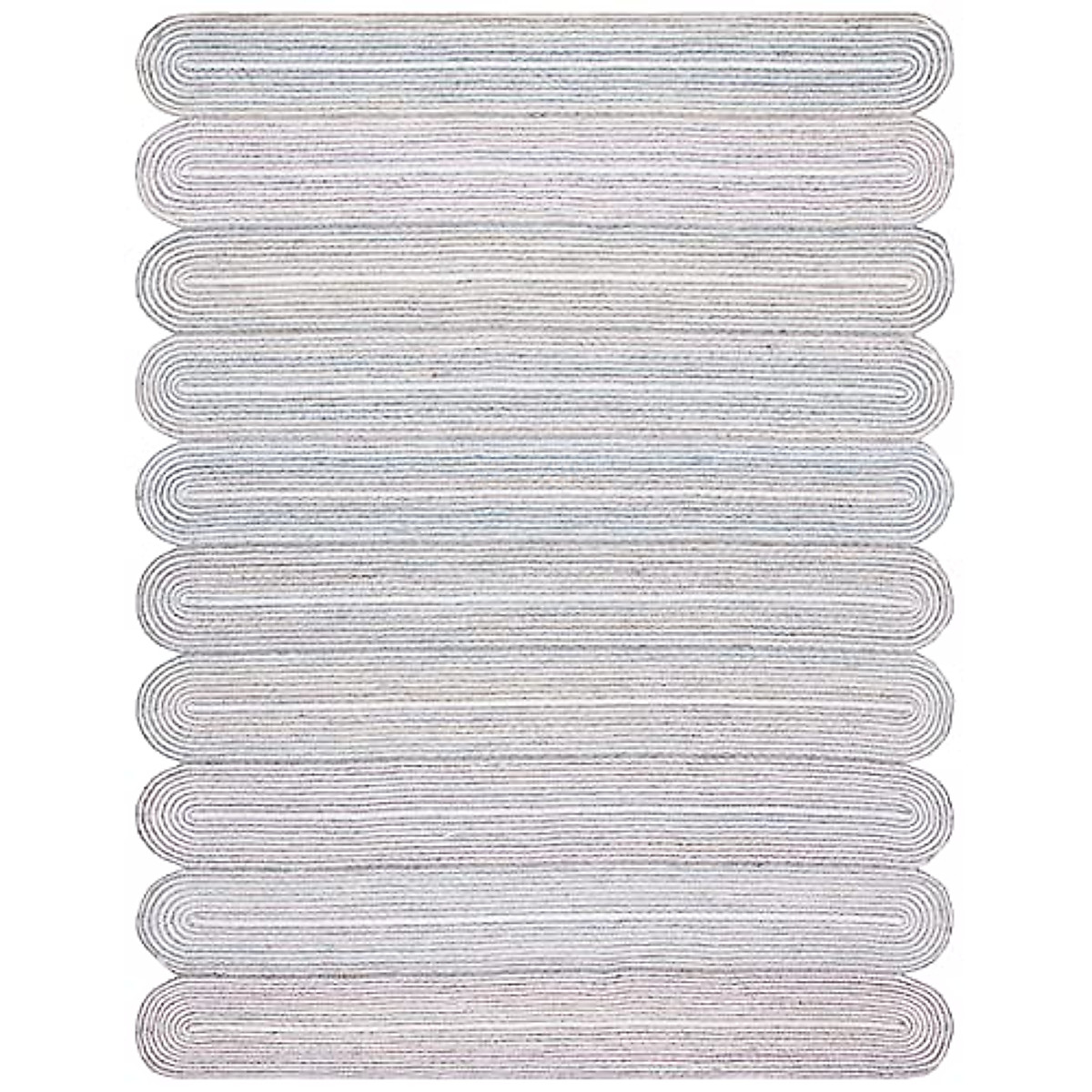 SAFAVIEH Cape Cod Collection Accent Rug - 4' x 6', Ivory & Green, Handmade Braided, Ideal for High Traffic Areas in Entryway, Living Room, Bedroom (CAP229A)