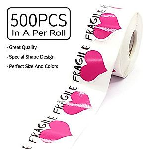 Fragile Stickers,Mail Stickers,Thank You Stickers,Handmade Stickers,Small Shop Stickers,Envelopes Stickers for Small Business, Online Retailers,Handmade Goods,500 Labels Per Roll